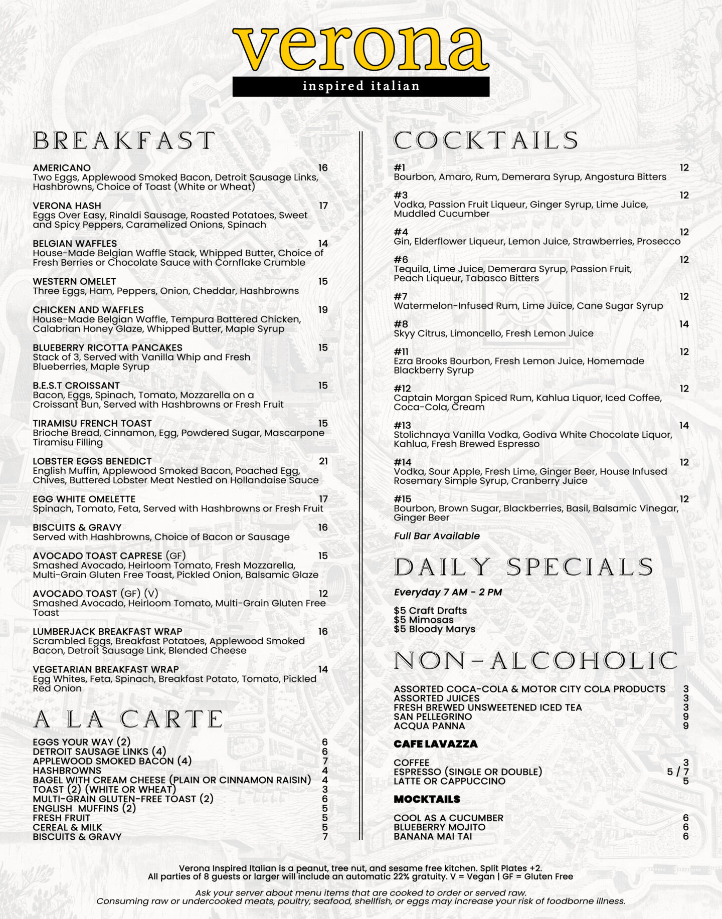 Our Menu – Verona Inspired Italian