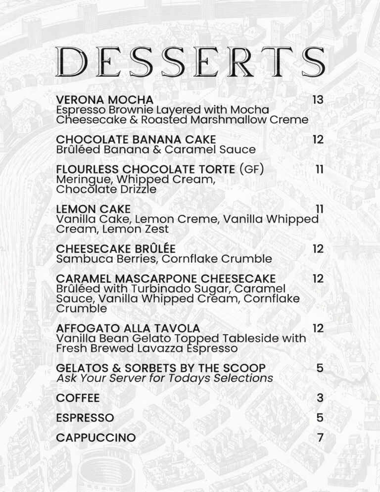 Our Menu – Verona Inspired Italian