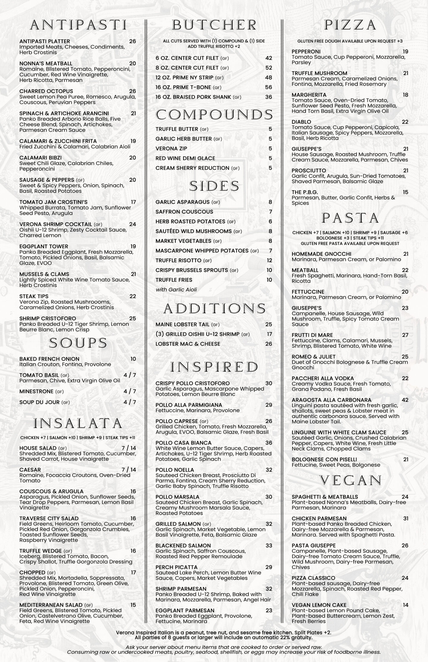 Our Menu – Verona Inspired Italian