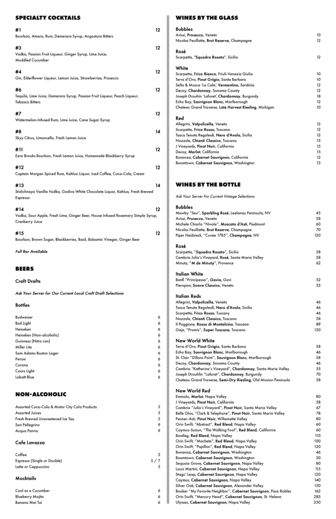 Our Menu – Verona Inspired Italian
